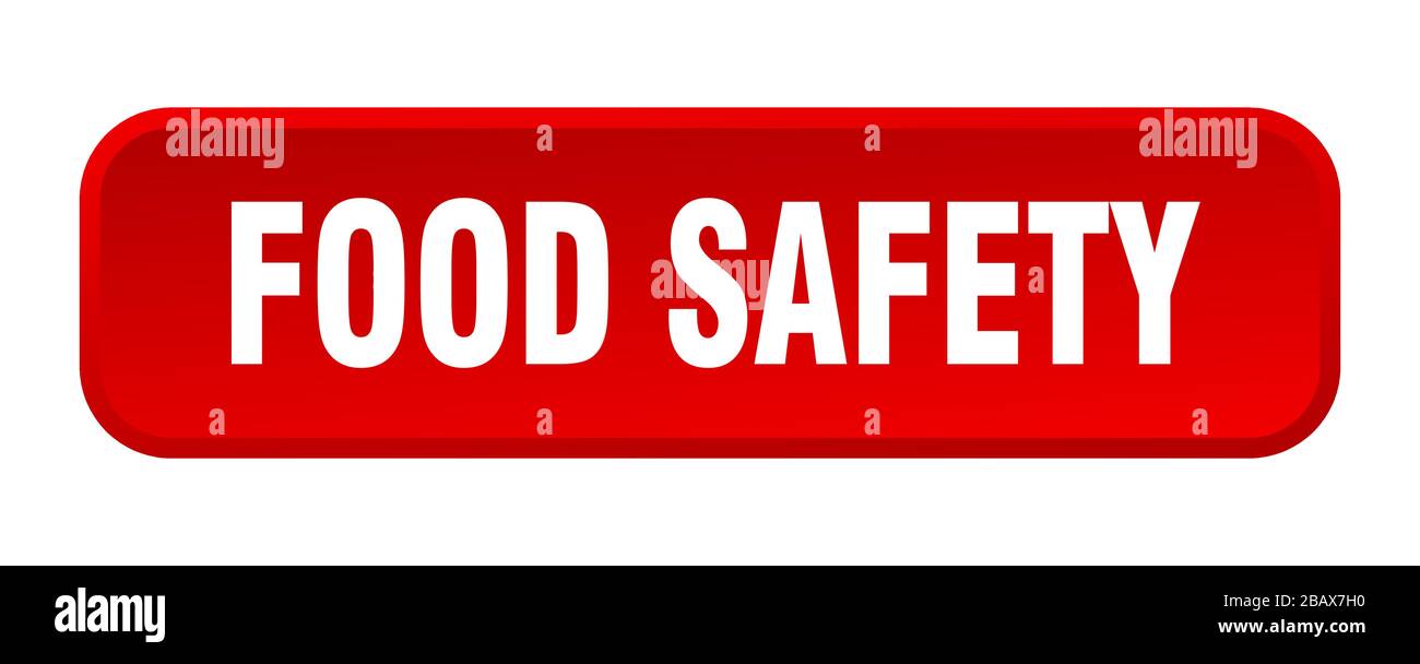 food safety button. food safety square 3d push button Stock Vector ...
