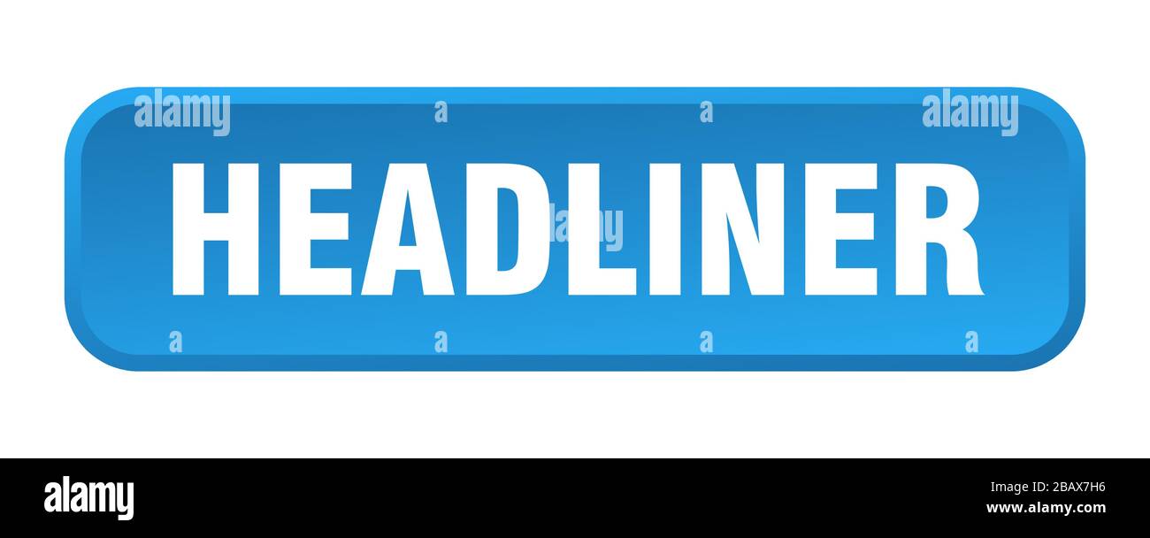 headliner button. headliner square 3d push button Stock Vector Image ...