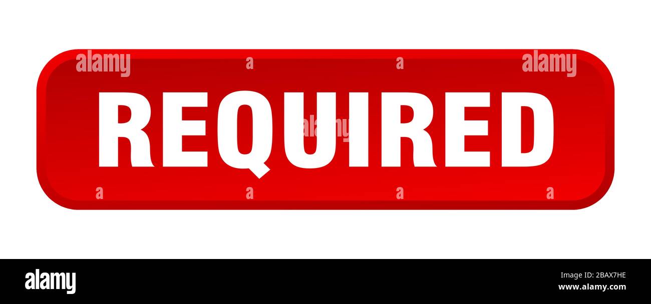 required button. required square 3d push button Stock Vector Image ...