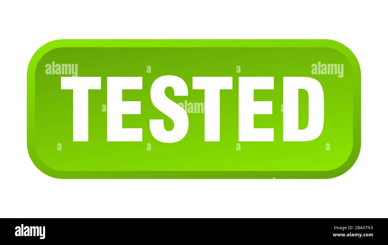 tested button. tested square 3d push button Stock Vector Image & Art ...