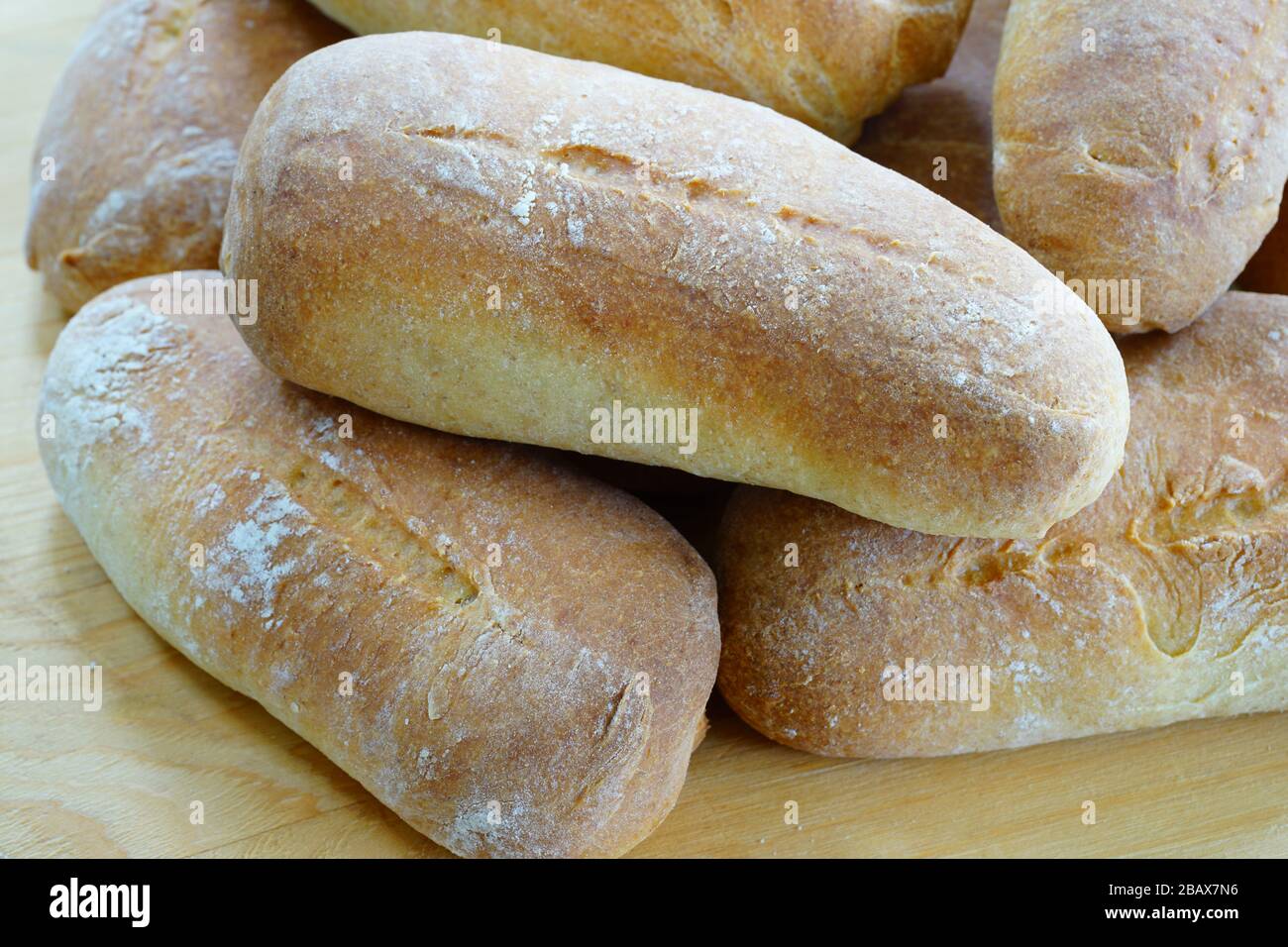 Baking homemade hot dog bread rolls Stock Photo - Alamy