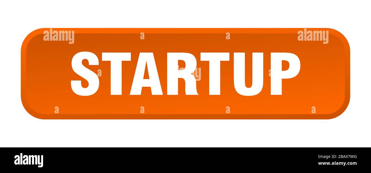 startup button. startup square 3d push button Stock Vector Image & Art ...