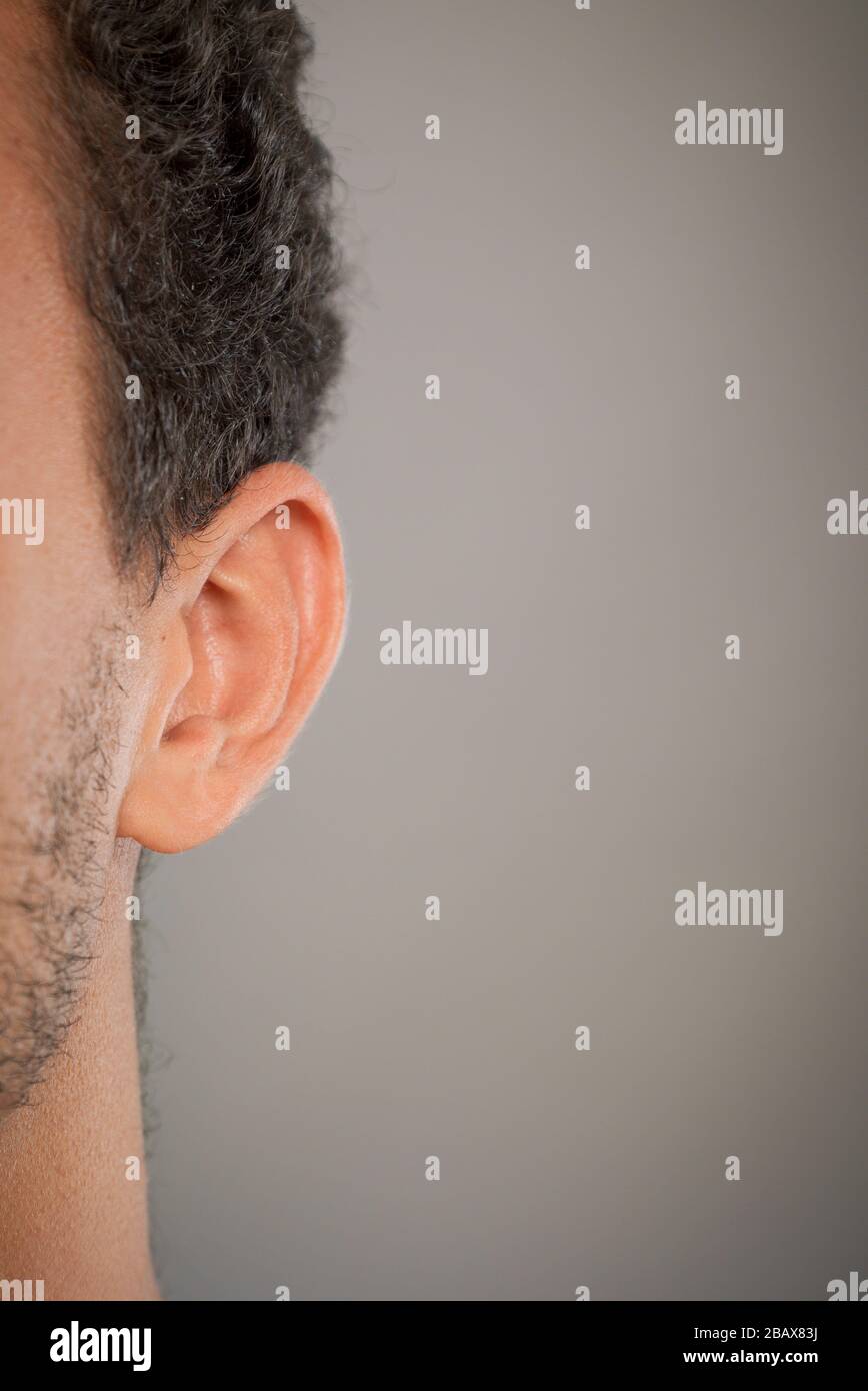 human ear macro detail close-up shot Stock Photo - Alamy