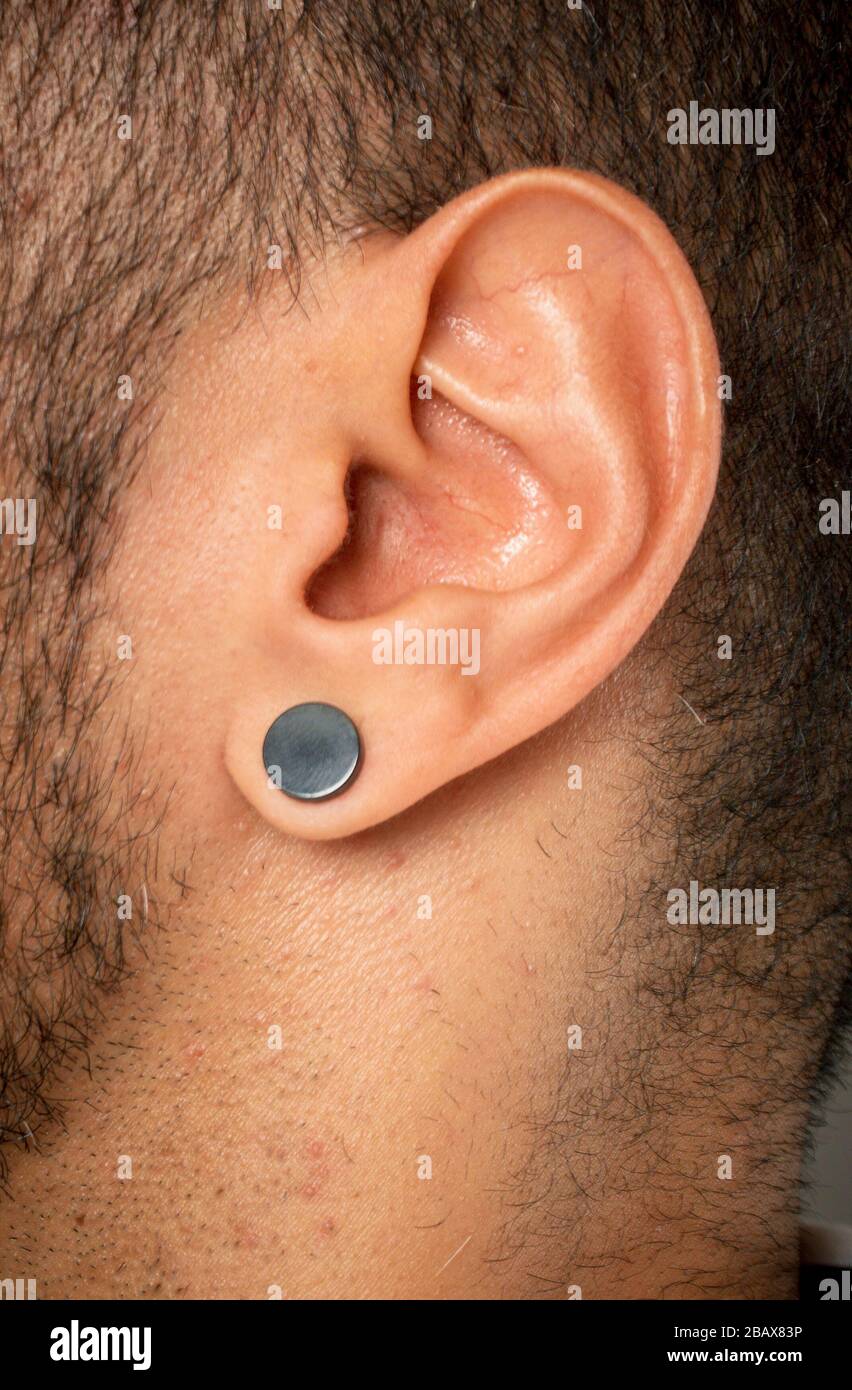 human ear macro detail close-up shot Stock Photo - Alamy