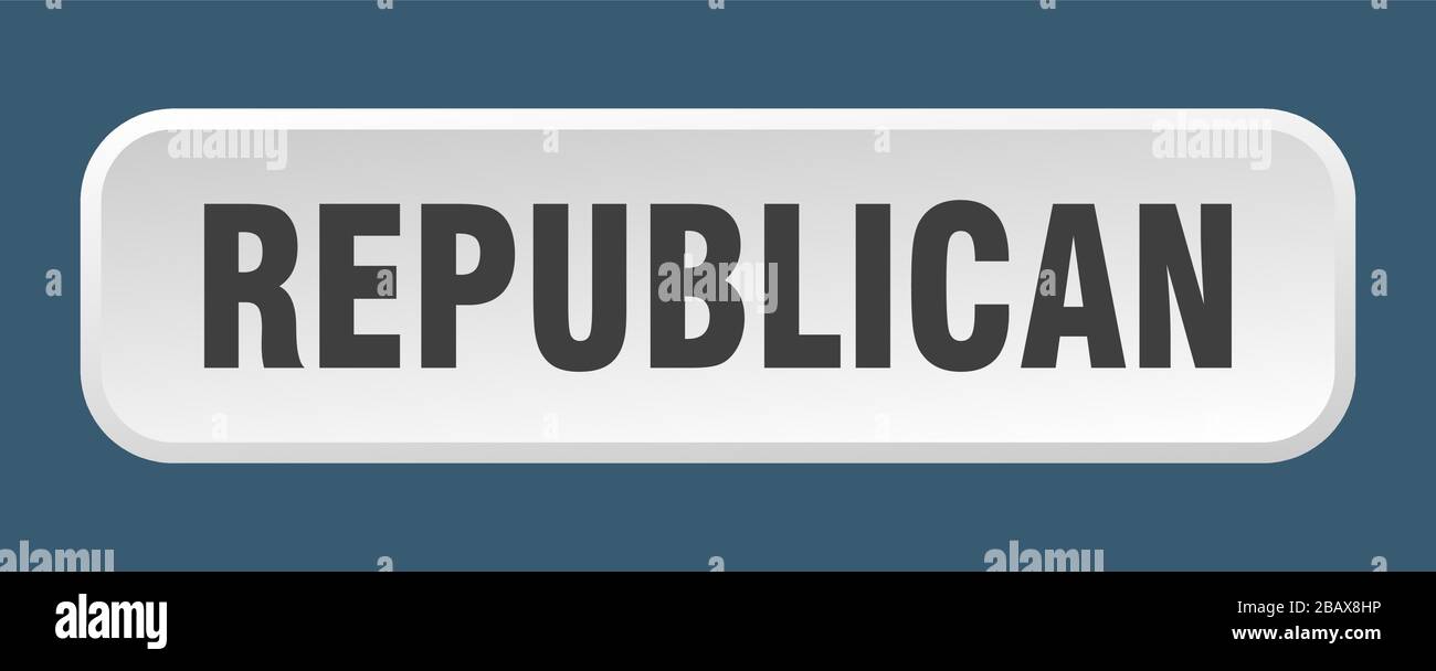 republican button. republican square 3d push button Stock Vector Image ...