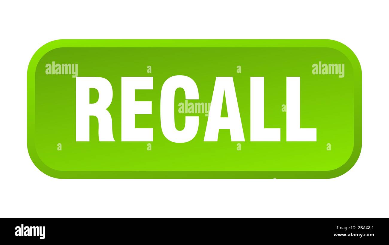 recall button. recall square 3d push button Stock Vector Image & Art ...
