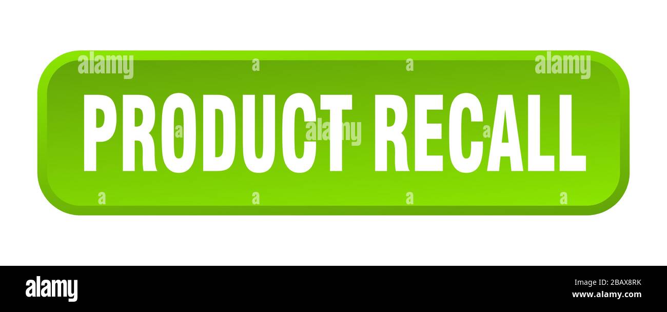 product recall button. product recall square 3d push button Stock ...