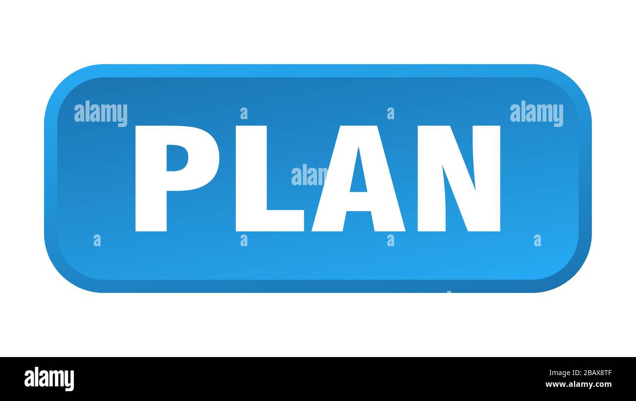 plan button. plan square 3d push button Stock Vector Image & Art - Alamy