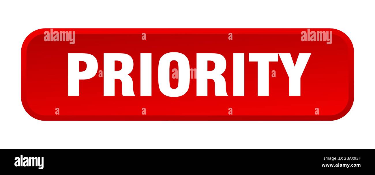 priority button. priority square 3d push button Stock Vector Image ...