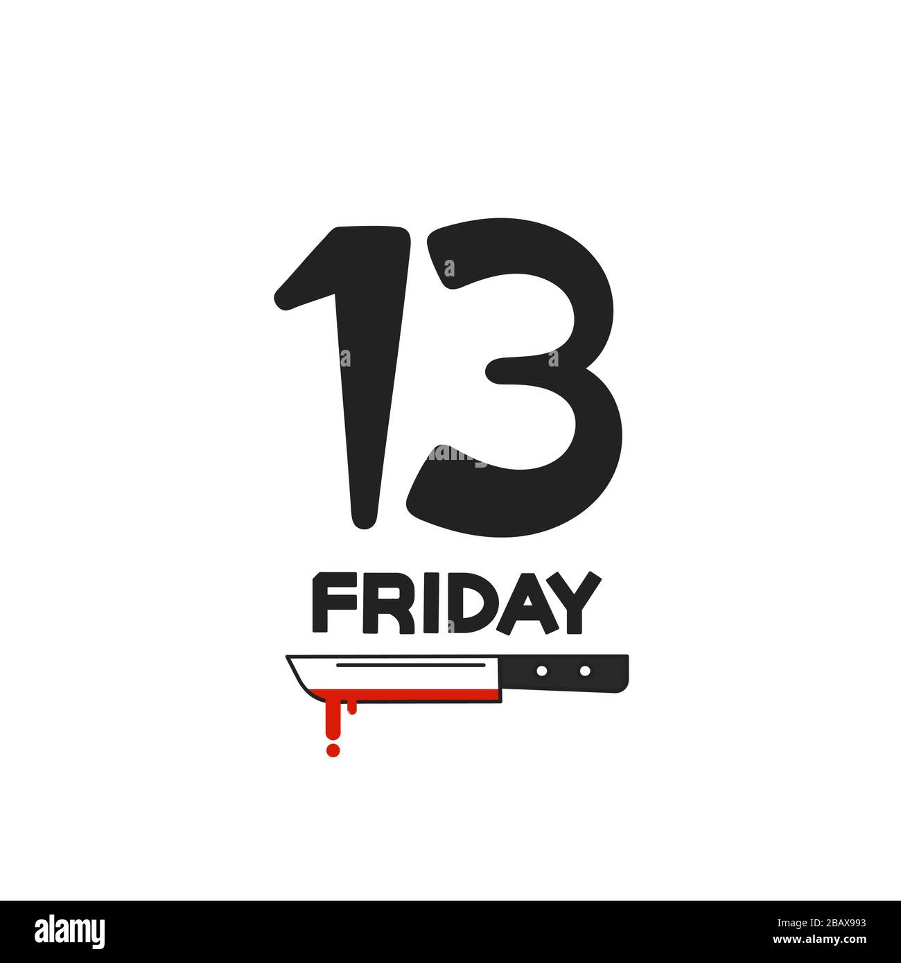 Friday 13 Grunge Illustration With Numerals . Vector Superstition ...
