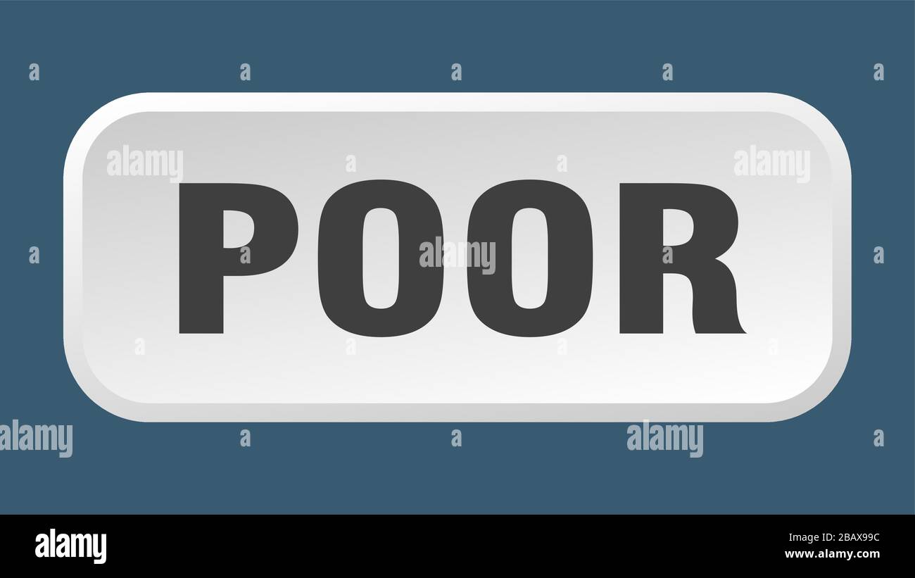 poor button. poor square 3d push button Stock Vector Image & Art - Alamy