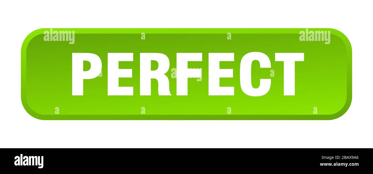 perfect button. perfect square 3d push button Stock Vector Image & Art - Alamy