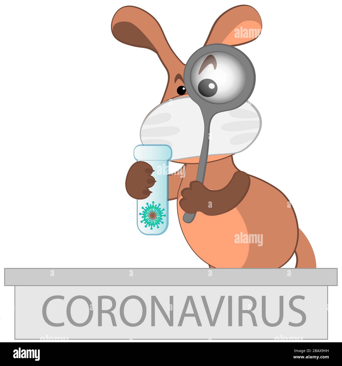 Vector illustration, richon on a square white background - a dog in a ...