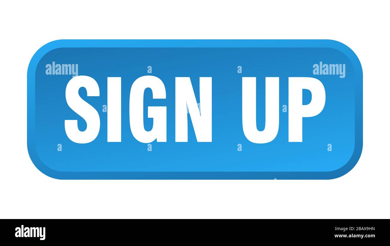 sign up button. sign up square 3d push button Stock Vector Image & Art ...
