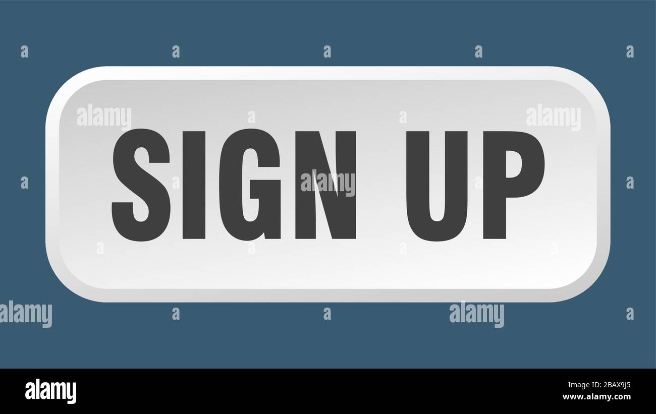 sign up button. sign up square 3d push button Stock Vector Image & Art ...