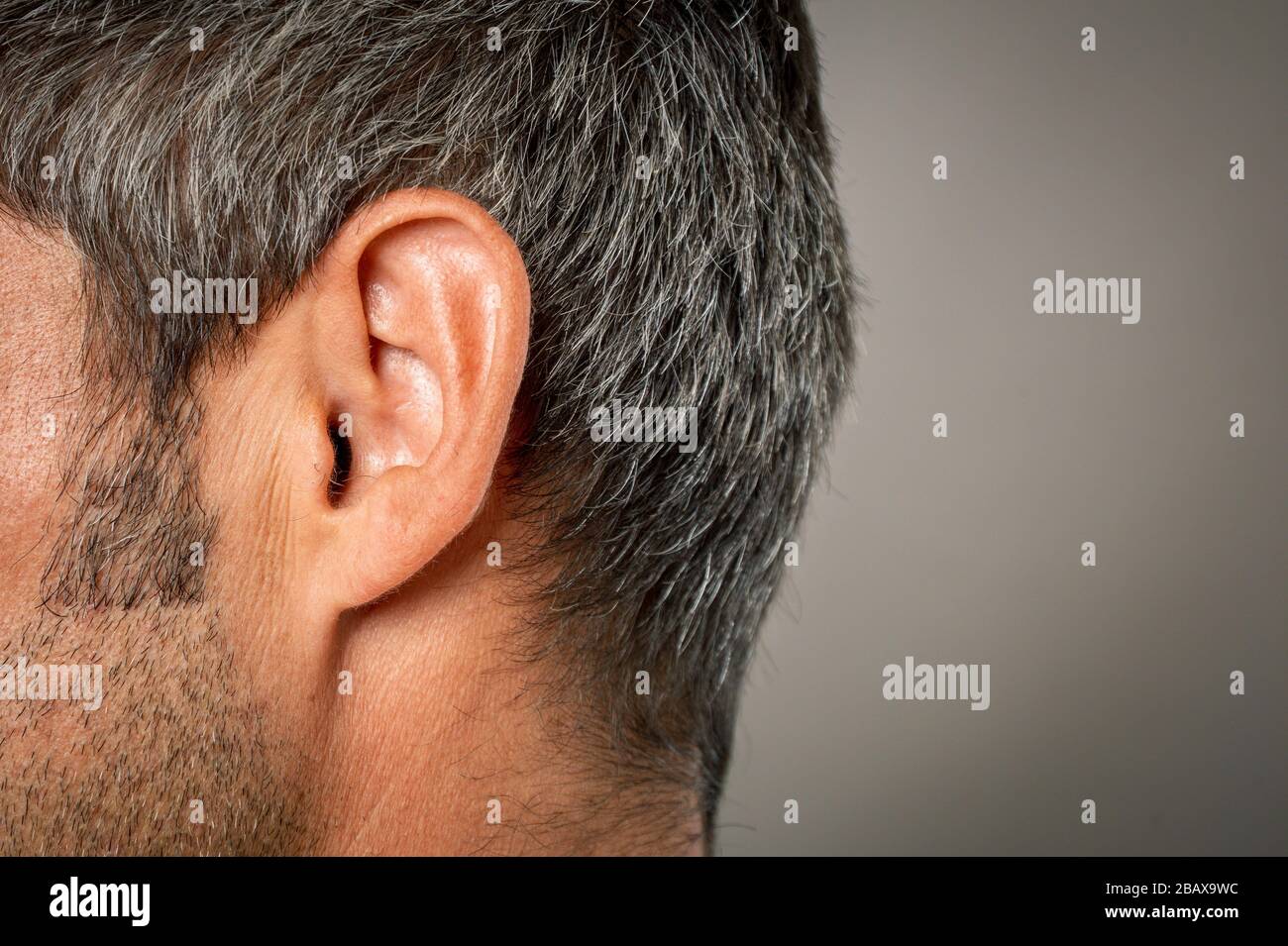 human ear detail macro close-up Stock Photo - Alamy