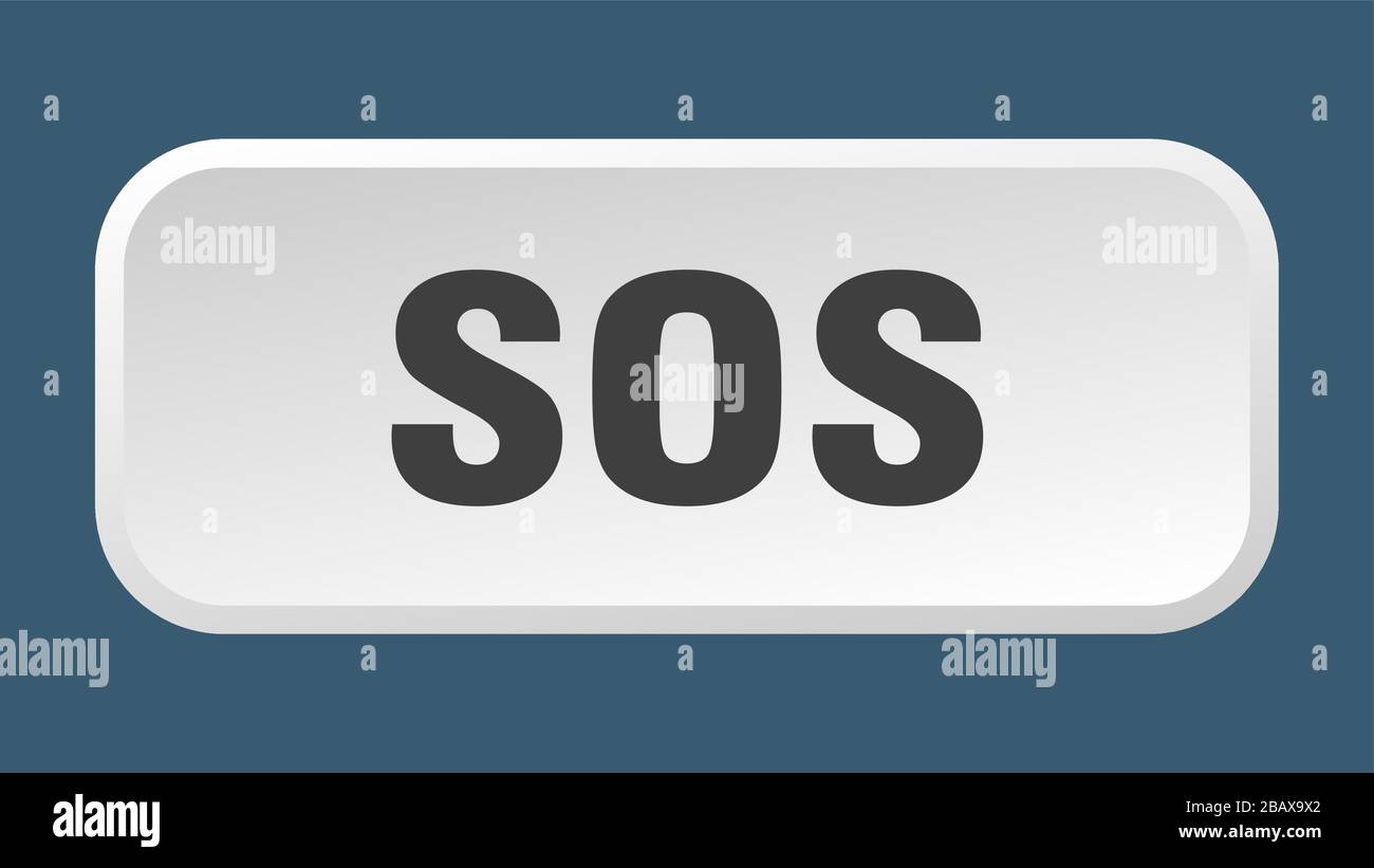 sos button. sos square 3d push button Stock Vector Image & Art - Alamy