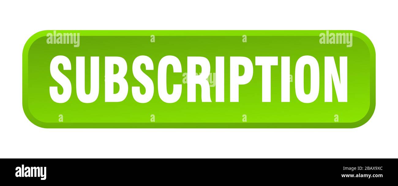 subscription button. subscription square 3d push button Stock Vector ...