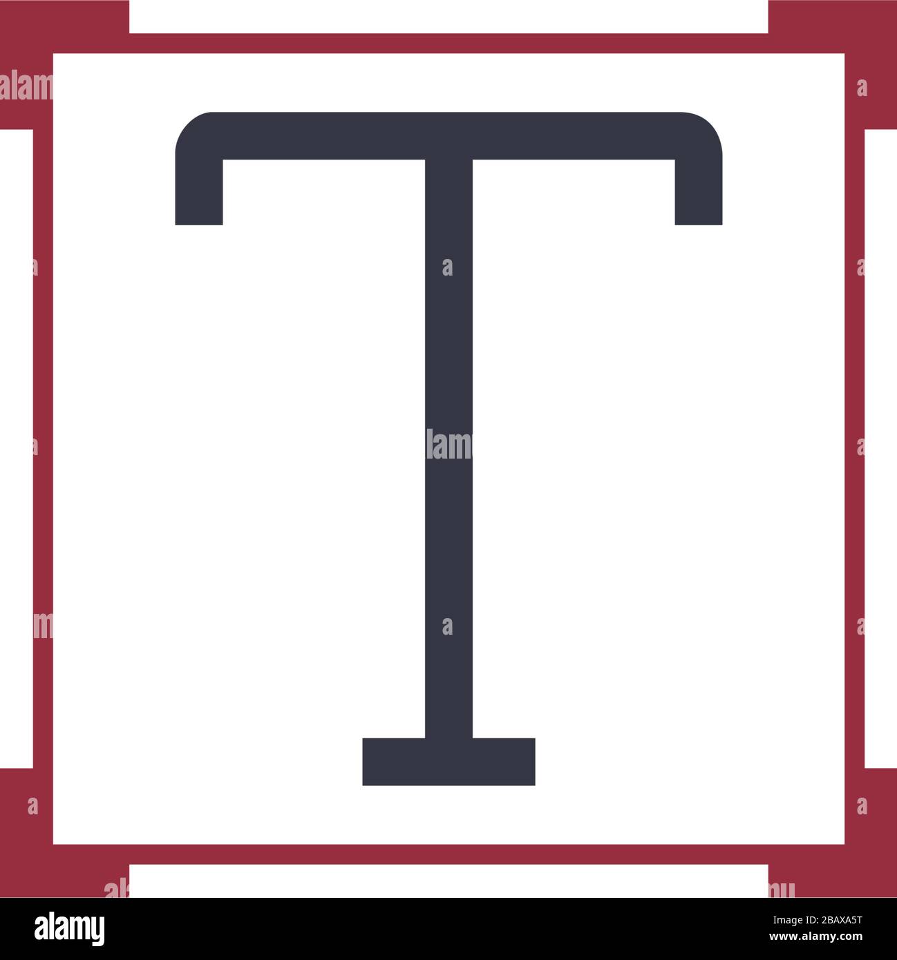 text icon in the frame. Stock Vector illustration isolated on white ...