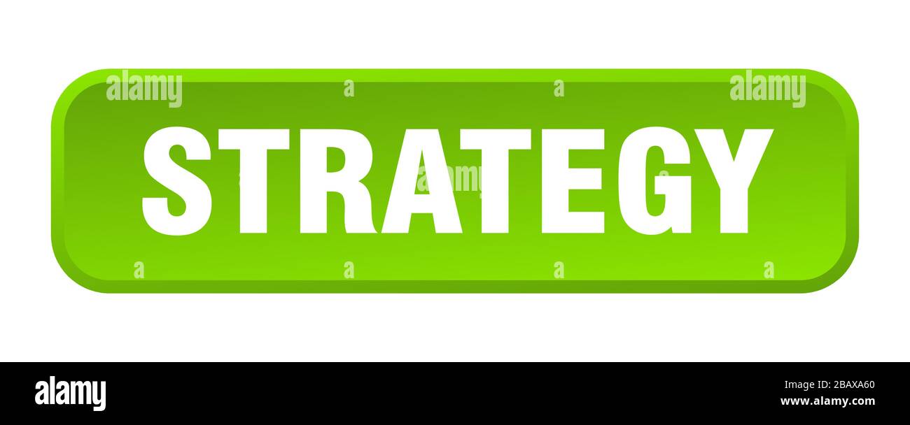 strategy button. strategy square 3d push button Stock Vector Image ...
