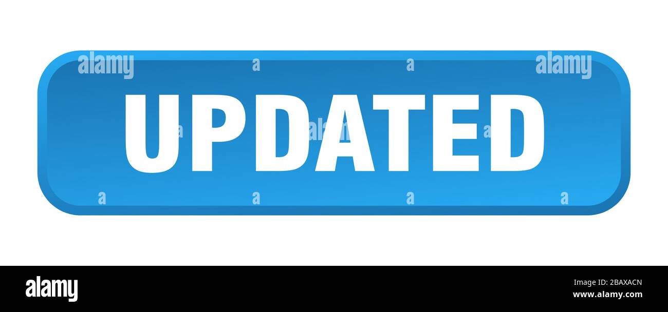 updated button. updated square 3d push button Stock Vector Image & Art - Alamy