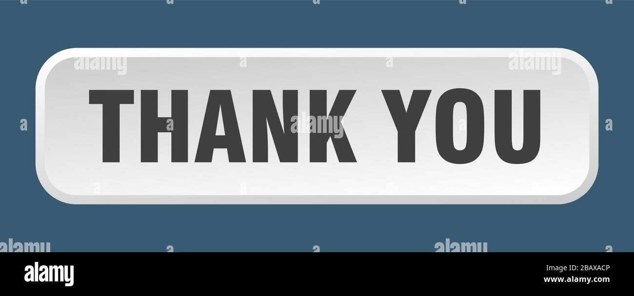 thank you button. thank you square 3d push button Stock Vector Image ...