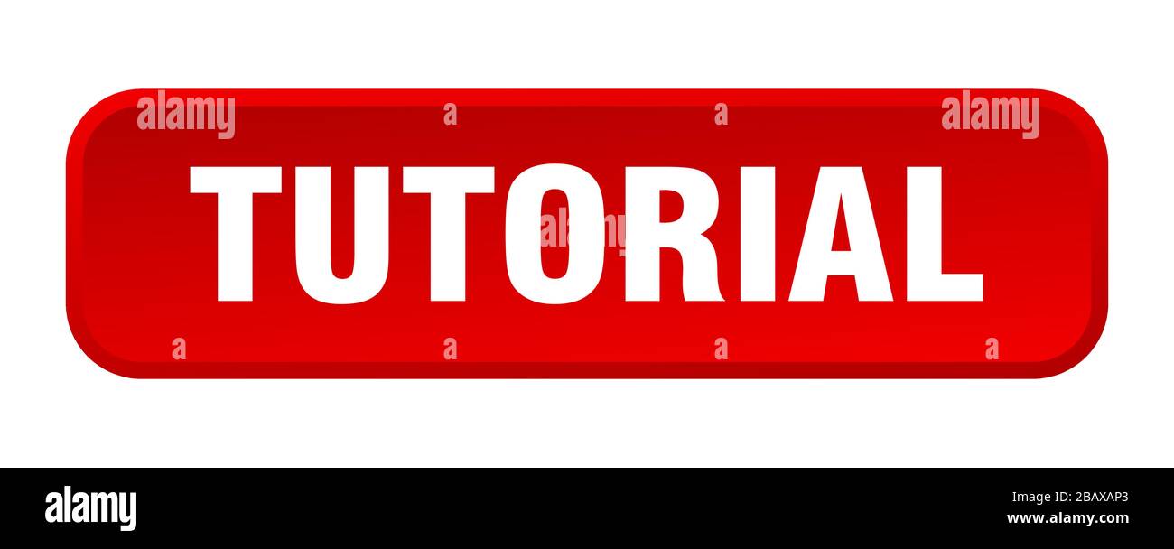 tutorial button. tutorial square 3d push button Stock Vector Image ...