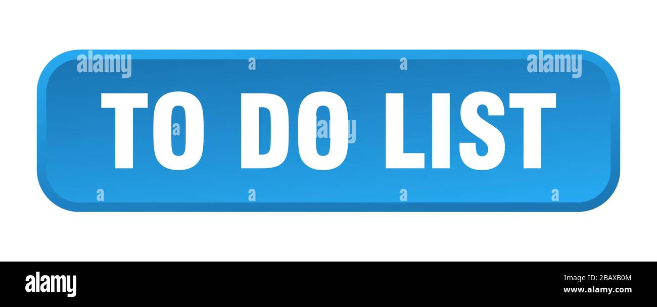 to do list button. to do list square 3d push button Stock Vector Image ...
