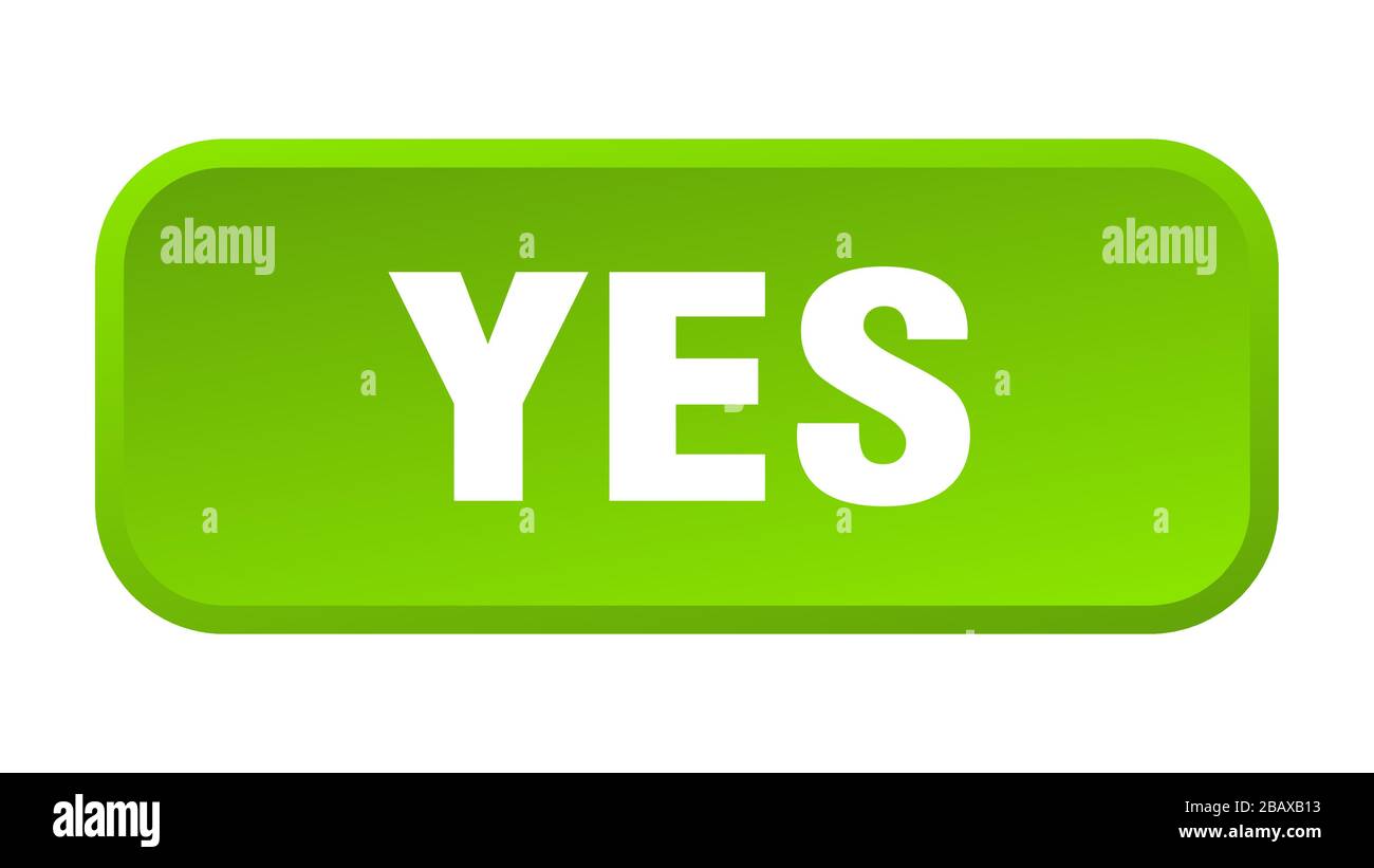 yes button. yes square 3d push button Stock Vector Image & Art - Alamy