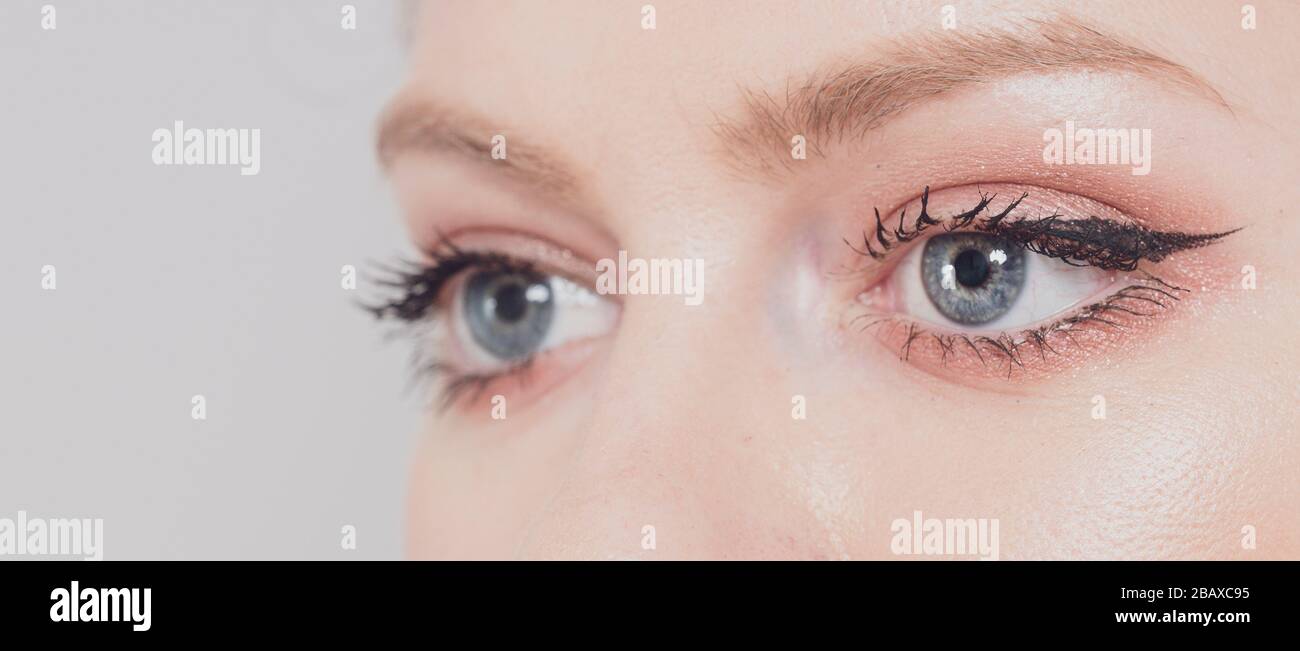 beautiful human eye close-up macro detail shot Stock Photo - Alamy
