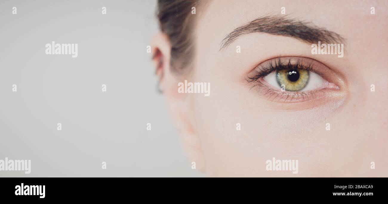 beautiful human eye close-up macro detail shot Stock Photo - Alamy