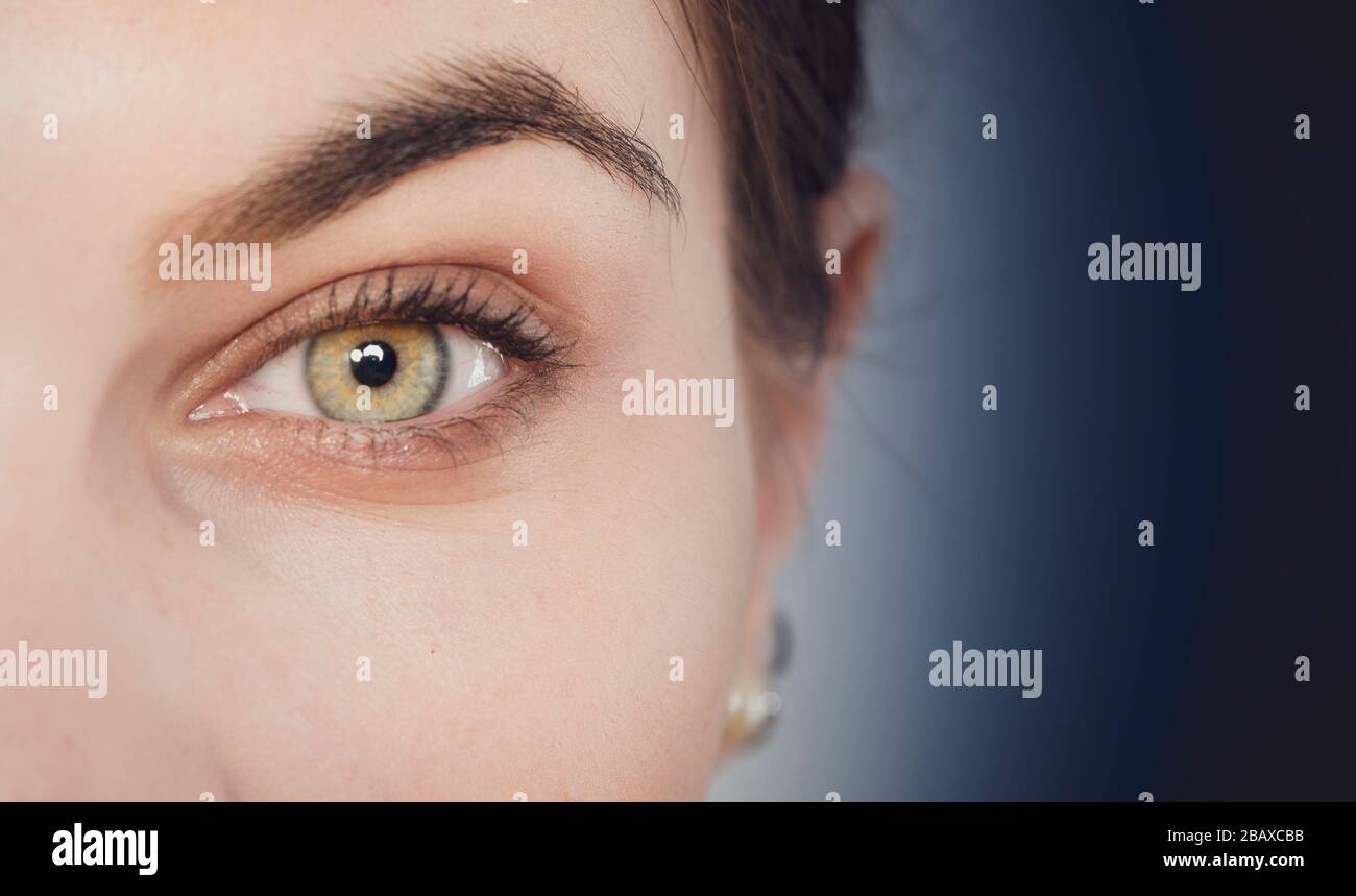 beautiful human eye close-up macro detail shot Stock Photo - Alamy