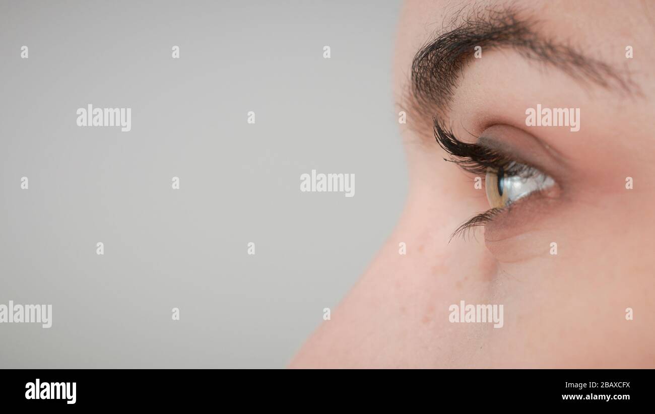 beautiful human eye close-up macro detail shot Stock Photo - Alamy