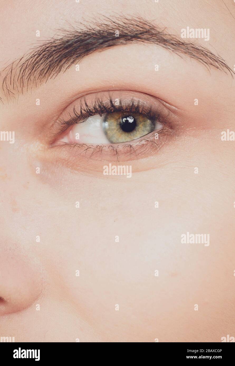 beautiful human eye close-up macro detail shot Stock Photo - Alamy