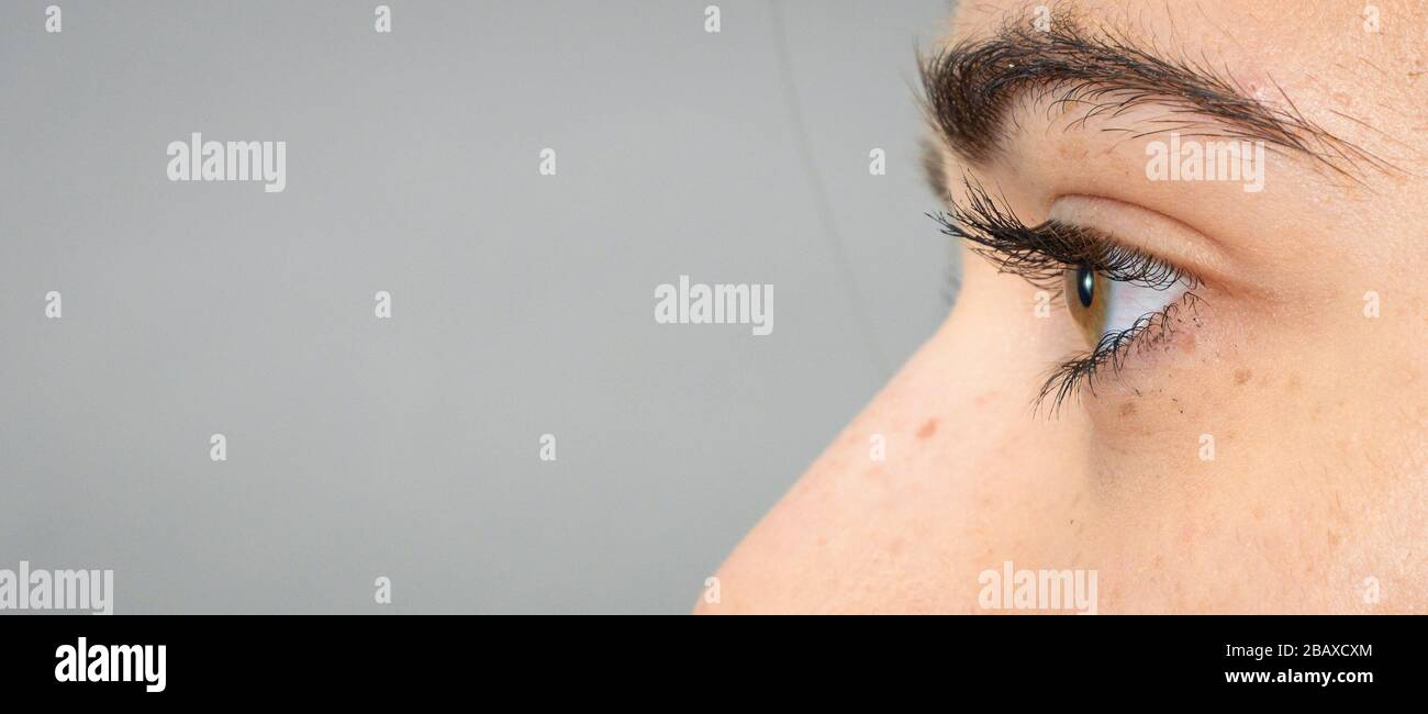 beautiful human eye close-up macro detail shot Stock Photo - Alamy