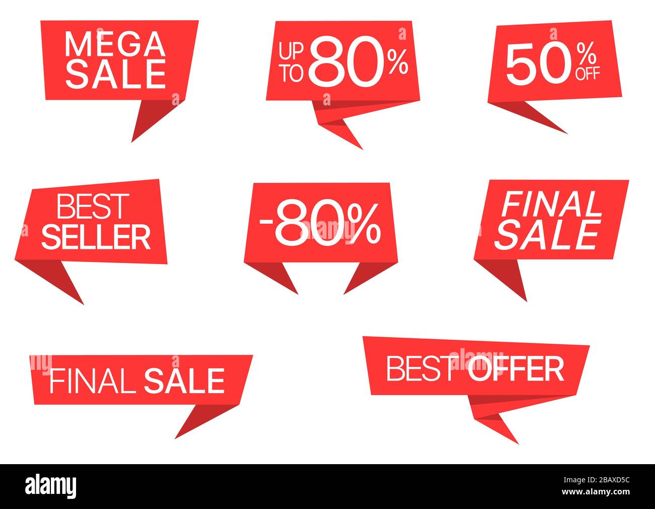 Red sticker Stock Vector Images - Alamy