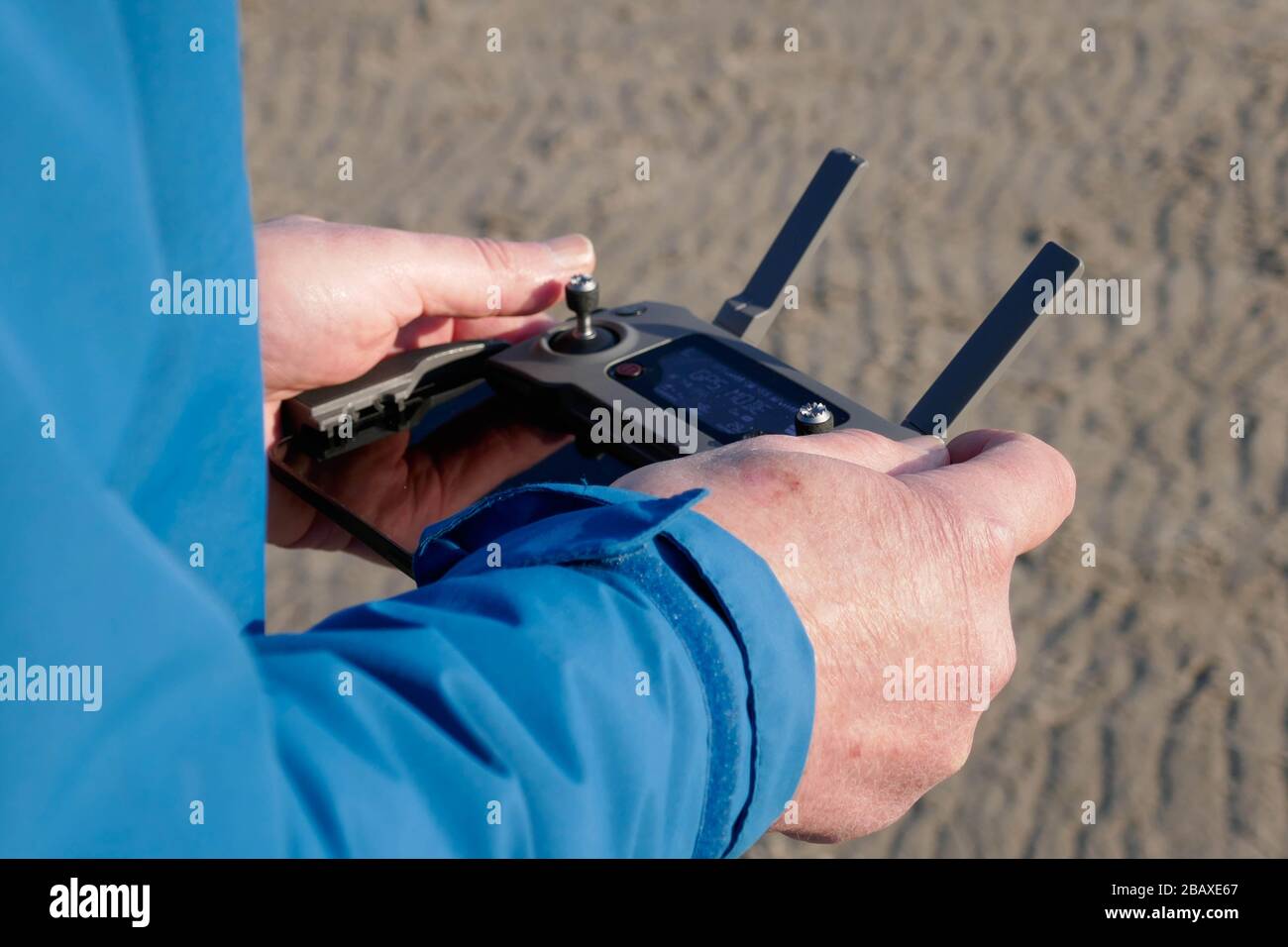 hands with controller of drone Stock Photo - Alamy