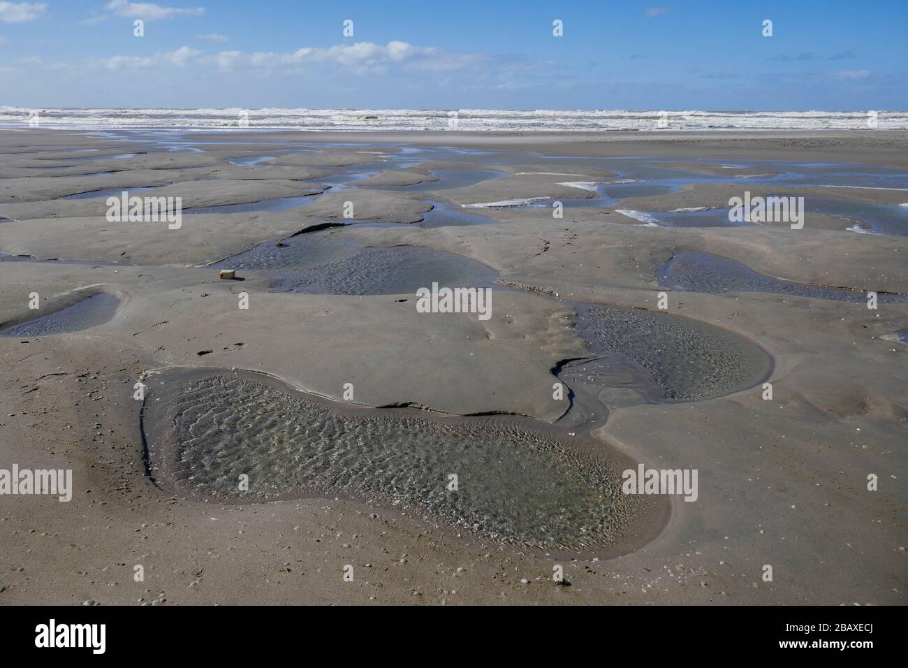 beach and view at sea at Kijkduin, Holland Stock Photo - Alamy