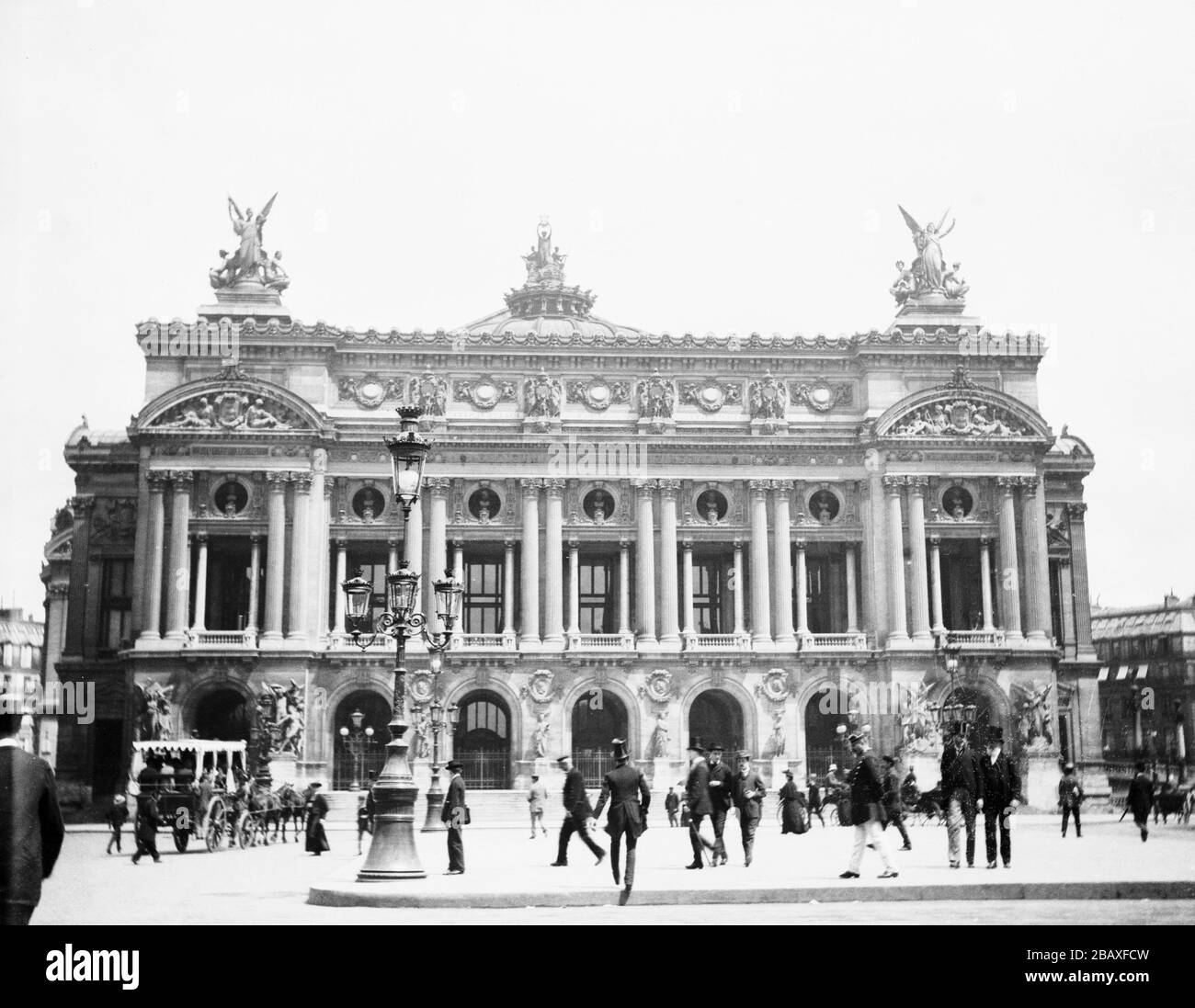 Exterior view of the Palais Garnier, also known as the Opera Garnier ...