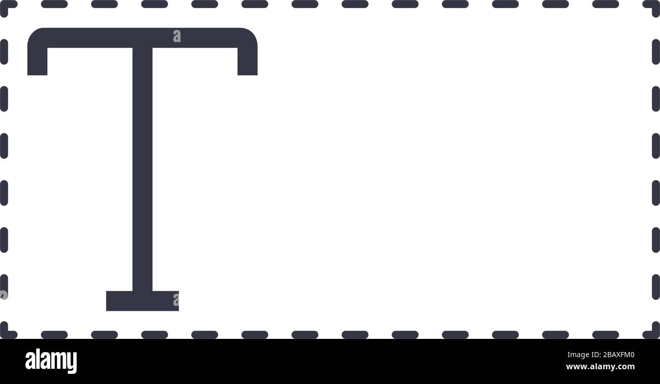 Edit text frame icon vector. Flat vector edit text icon for mobile ...