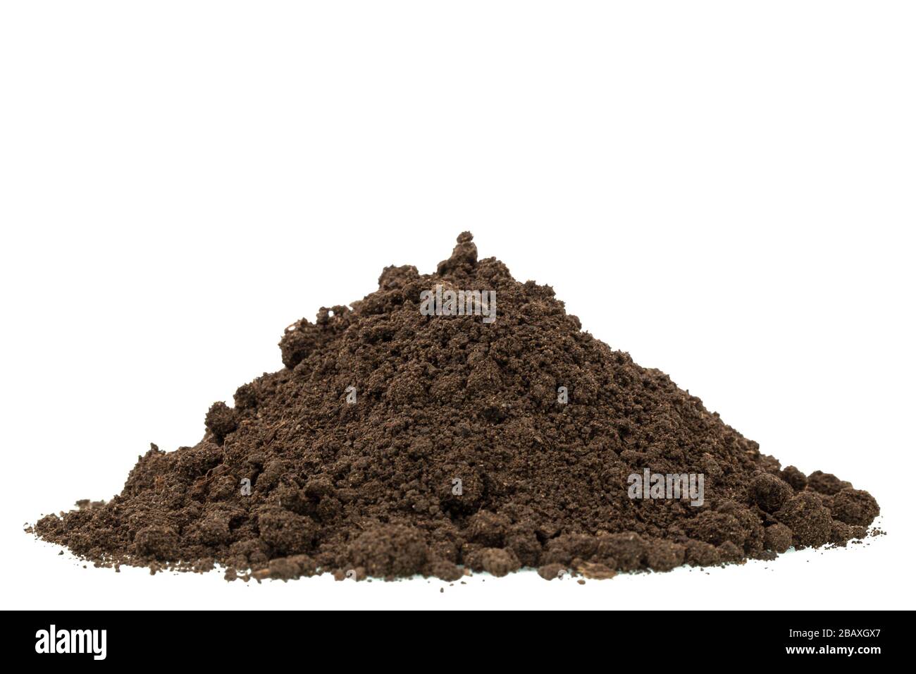 Heap of soil isolated on white background Stock Photo - Alamy