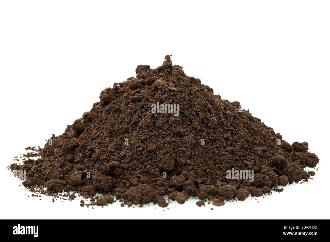 Heap of soil isolated on white background Stock Photo - Alamy