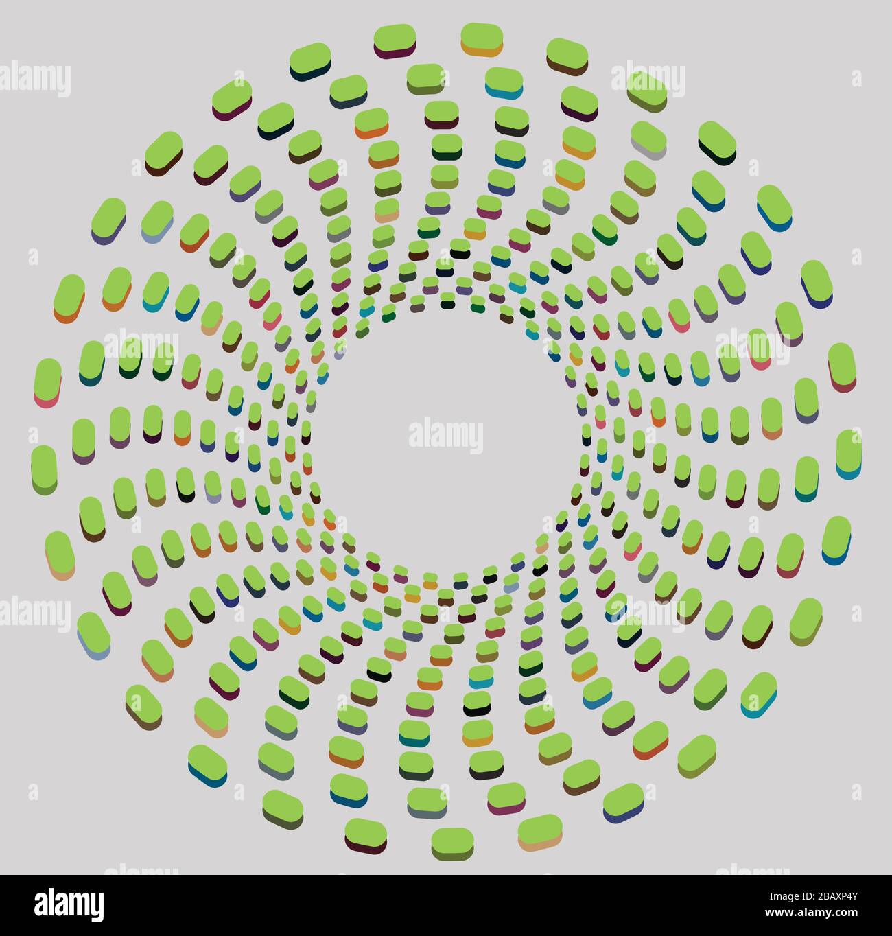 multi-color curly, coil, gyration volute shape. twine vortex rotating ...