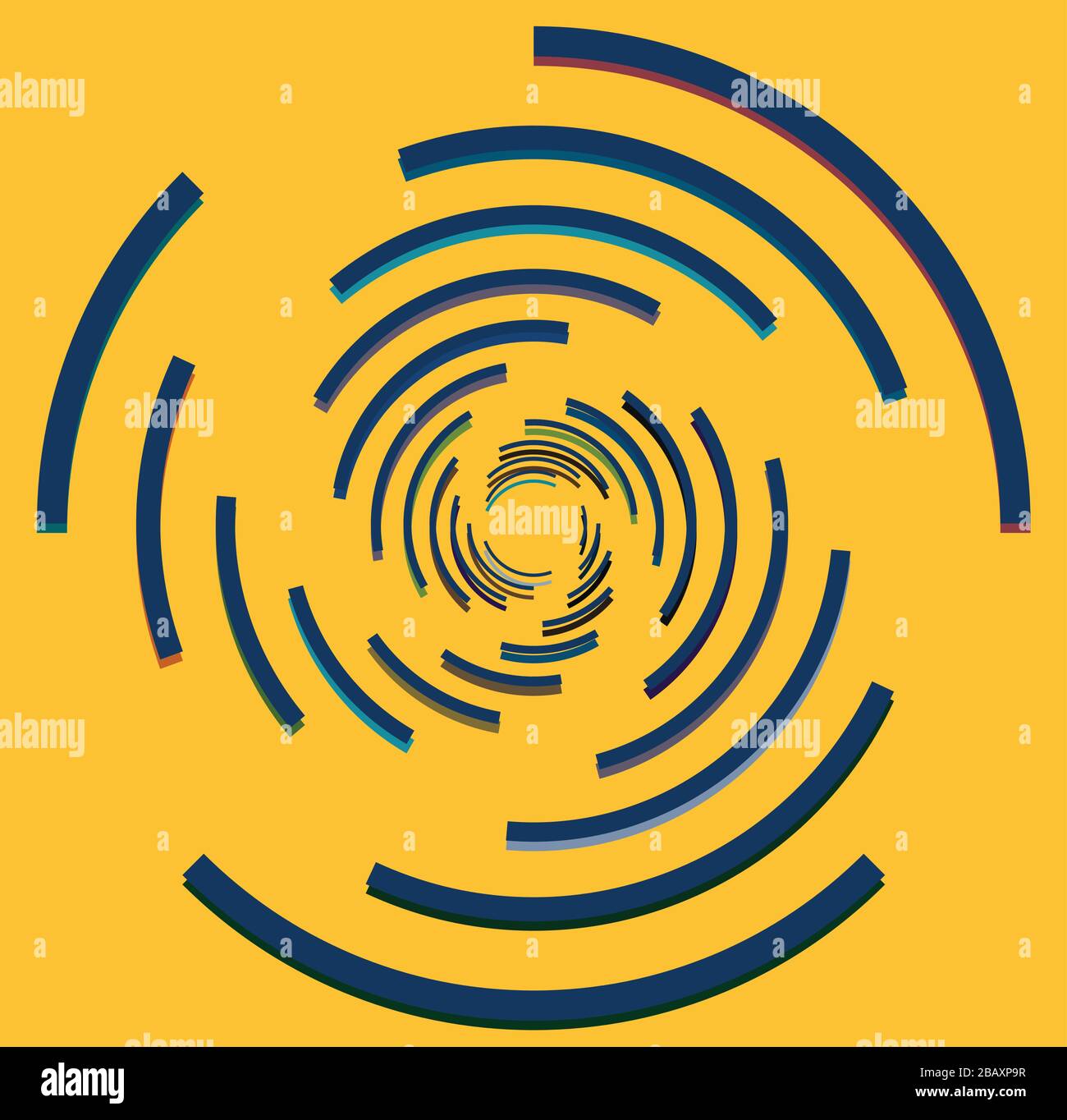 multi-color curly, coil, gyration volute shape. twine vortex rotating ...