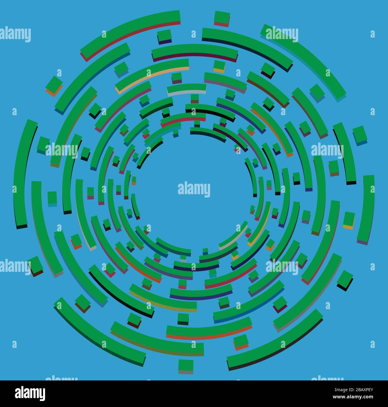 multi-color curly, coil, gyration volute shape. twine vortex rotating ...