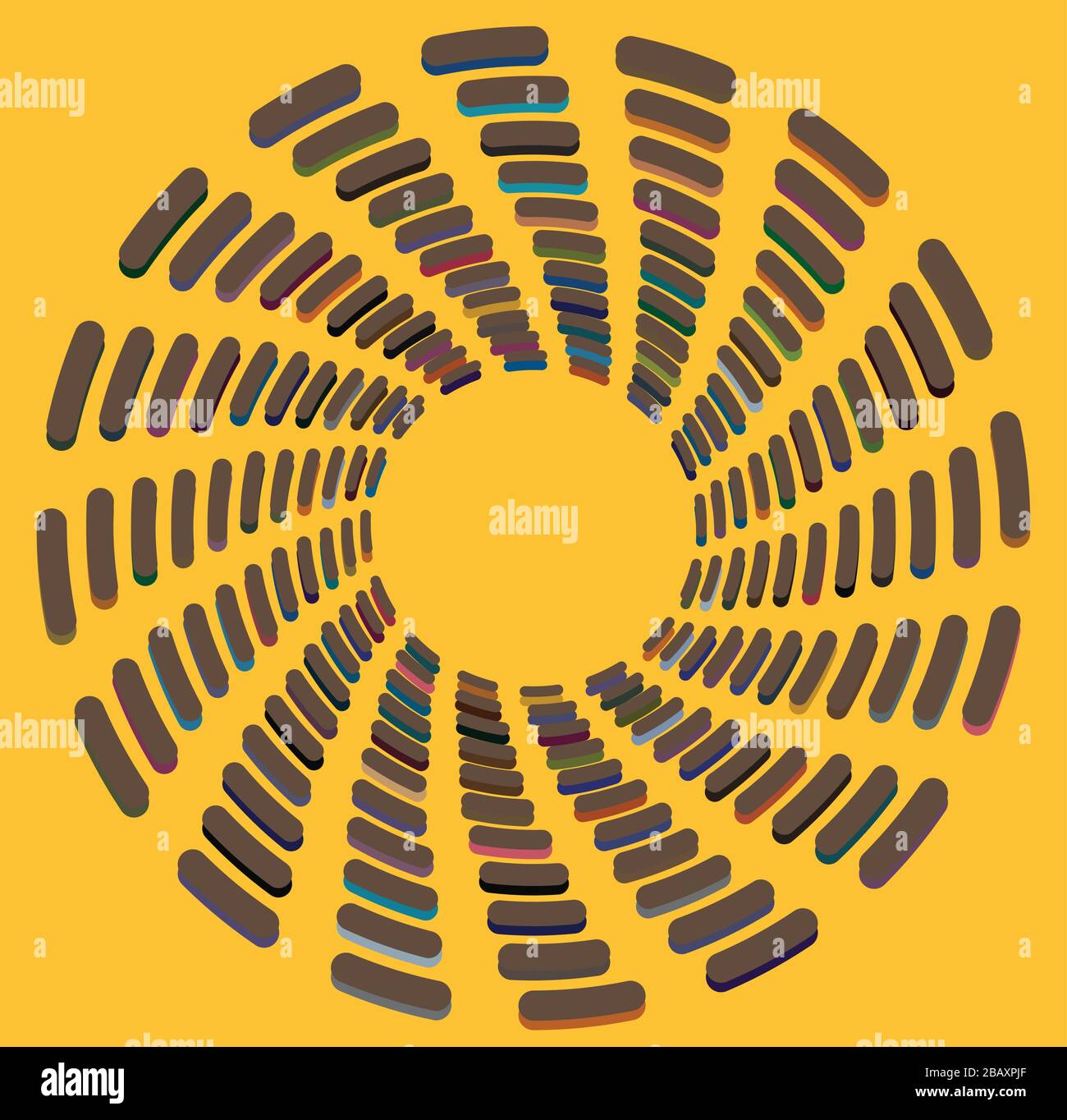 multi-color curly, coil, gyration volute shape. twine vortex rotating ...