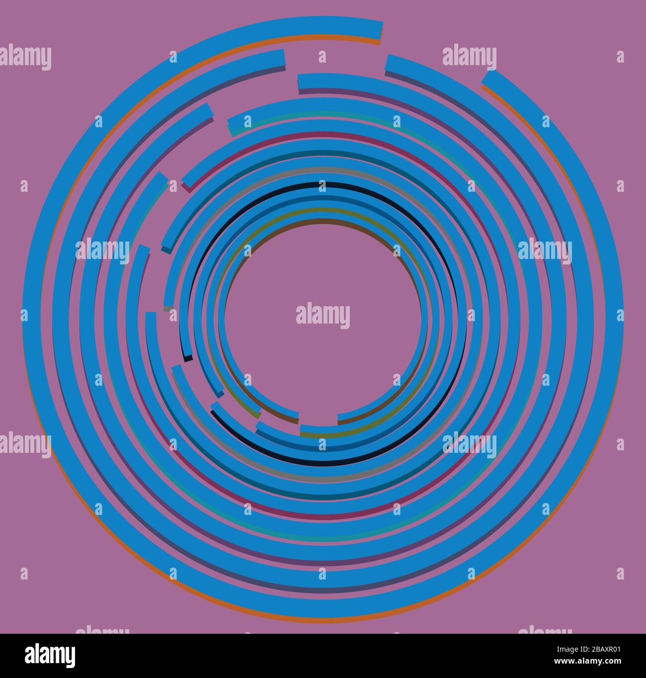 multi-color curly, coil, gyration volute shape. twine vortex rotating ...