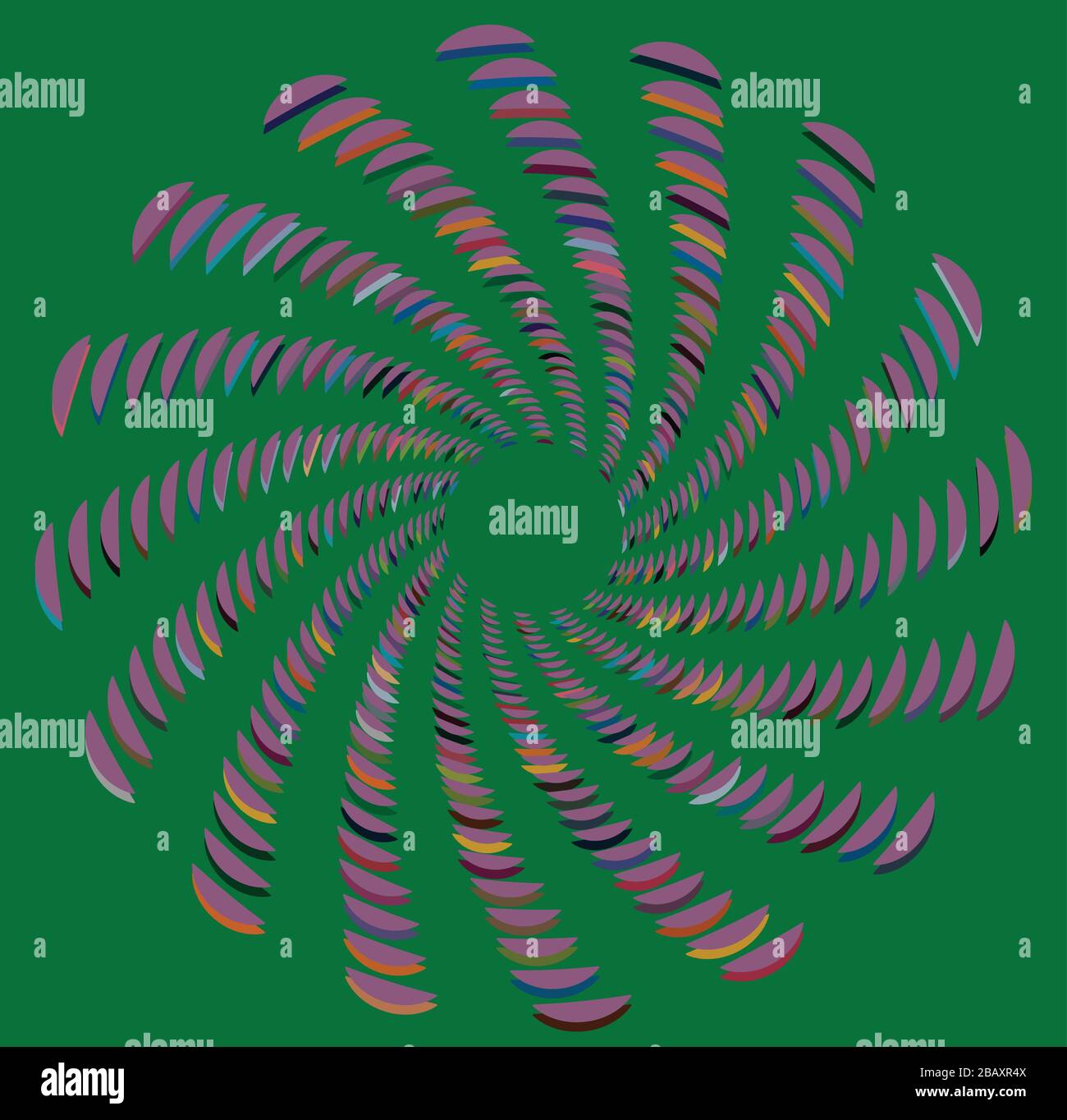 multi-color curly, coil, gyration volute shape. twine vortex rotating ...