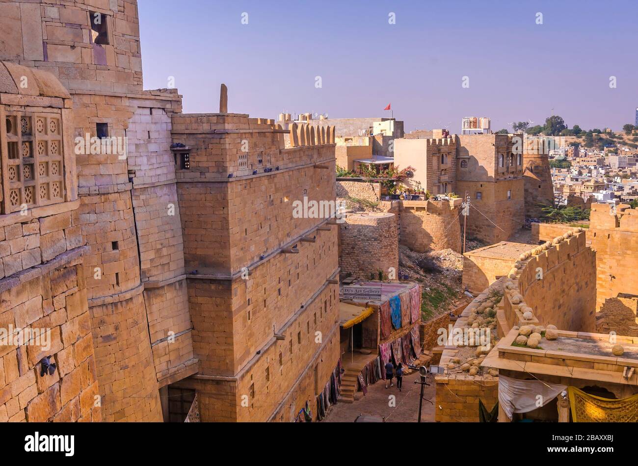 JAISALMER, RAJASTHAN, INDIA – NOVEMBER 29, 2019: Panoramic view of the ...