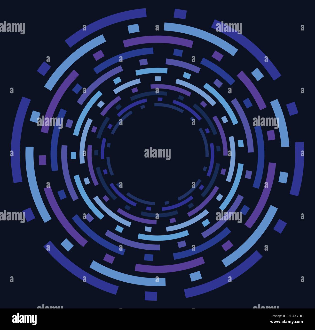 monochrome cyclic, cycle concentric rings. revolved spiral, vortex ...